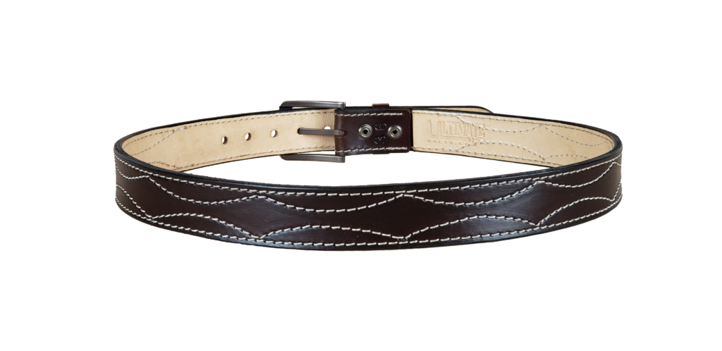 Western Stich – Brown – Mens - Ultimate Belts